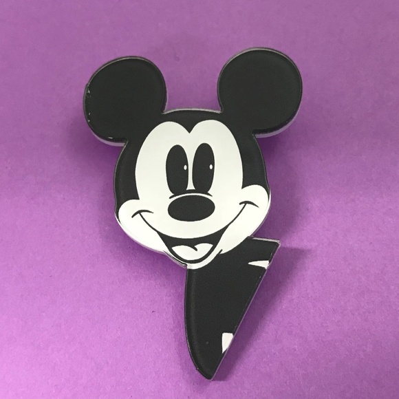 Jewelry | Smiling Mickey Mouse Peeking Around Acrylic Pin | Poshmark